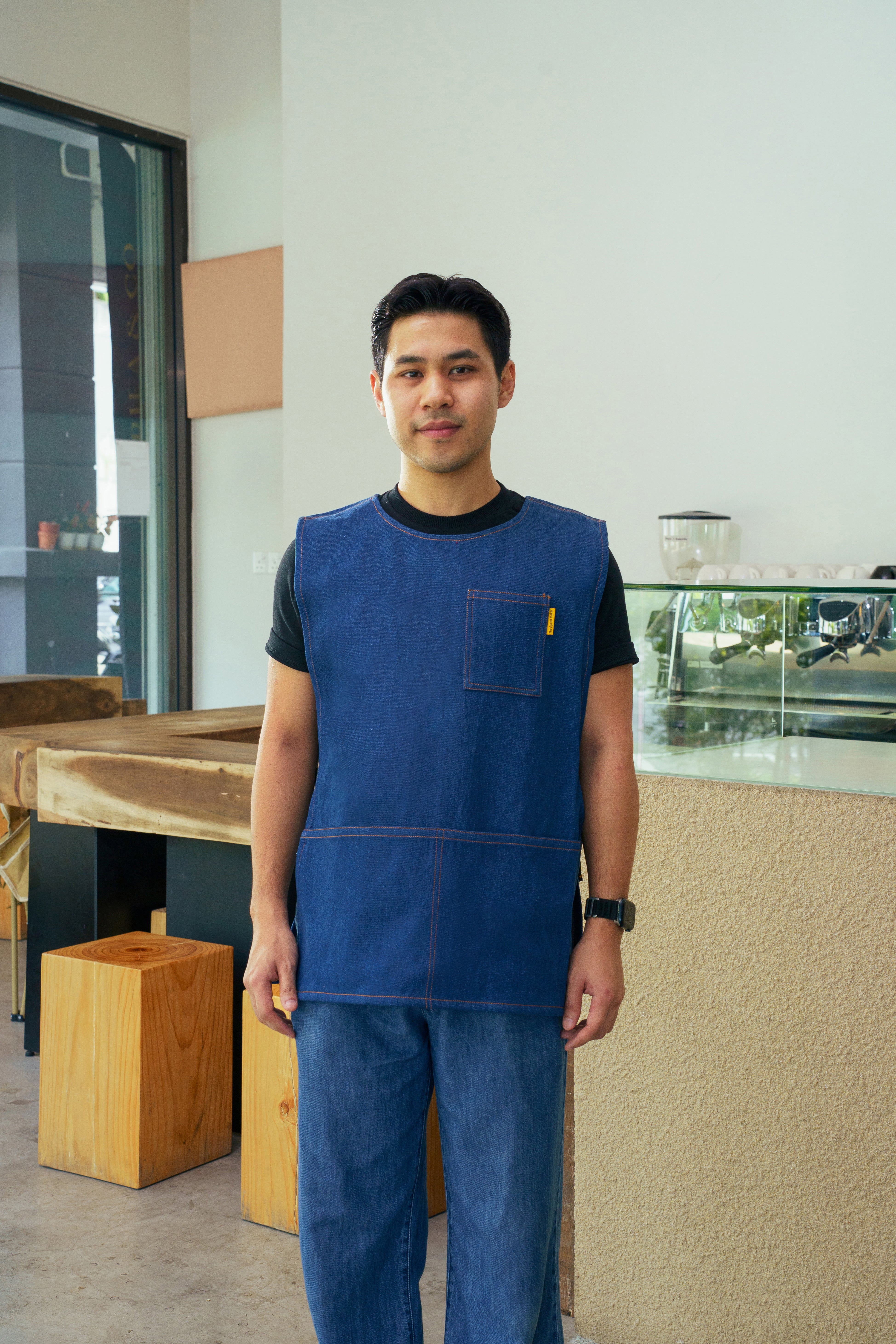 Bib Light Denim Apron – The Apron Maker